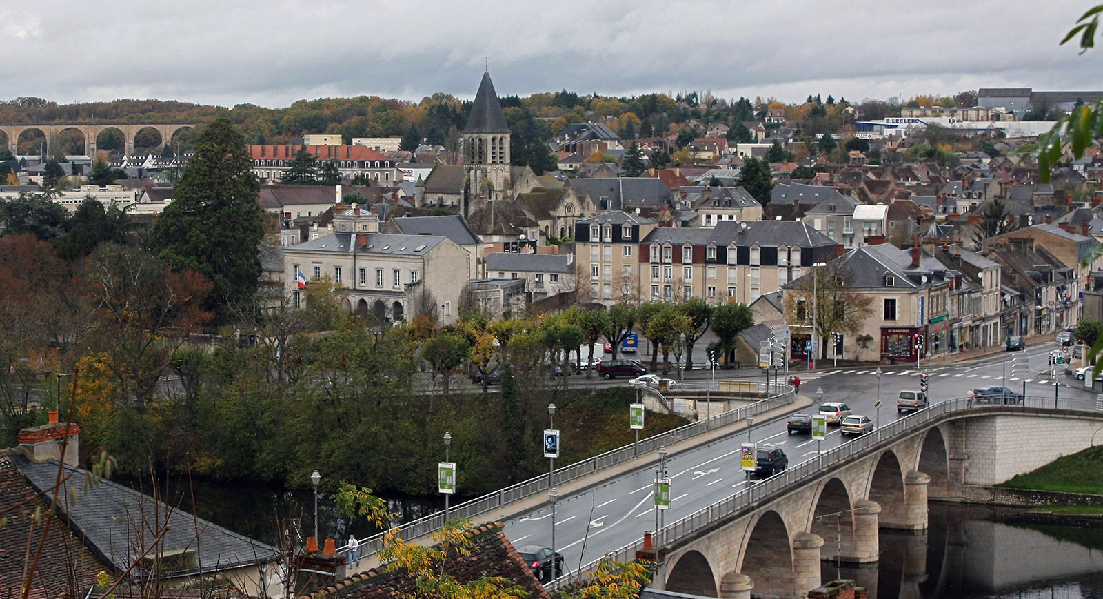 Le Blanc, petite ville française de l'Indre, sur la Creuse
